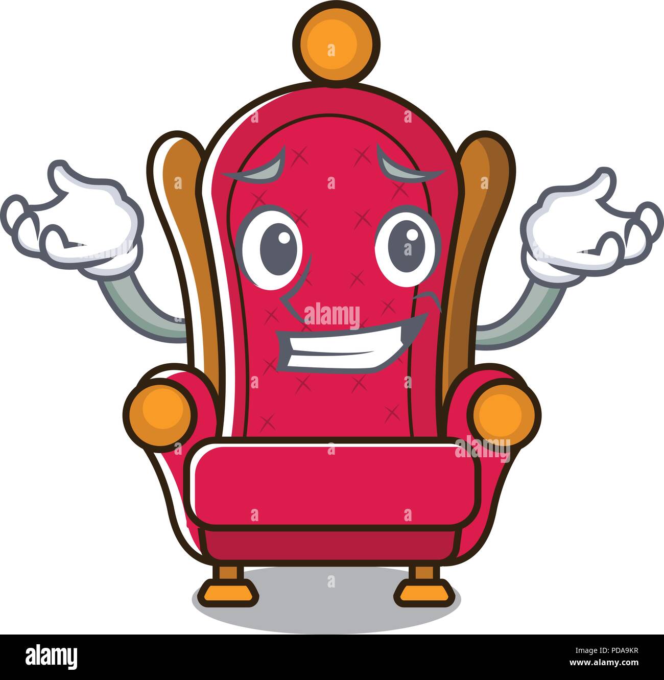 Grinning king throne character cartoon Stock Vector Image & Art - Alamy