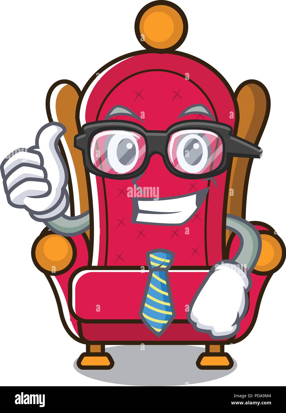 Businessman king throne character cartoon Stock Vector Image & Art - Alamy