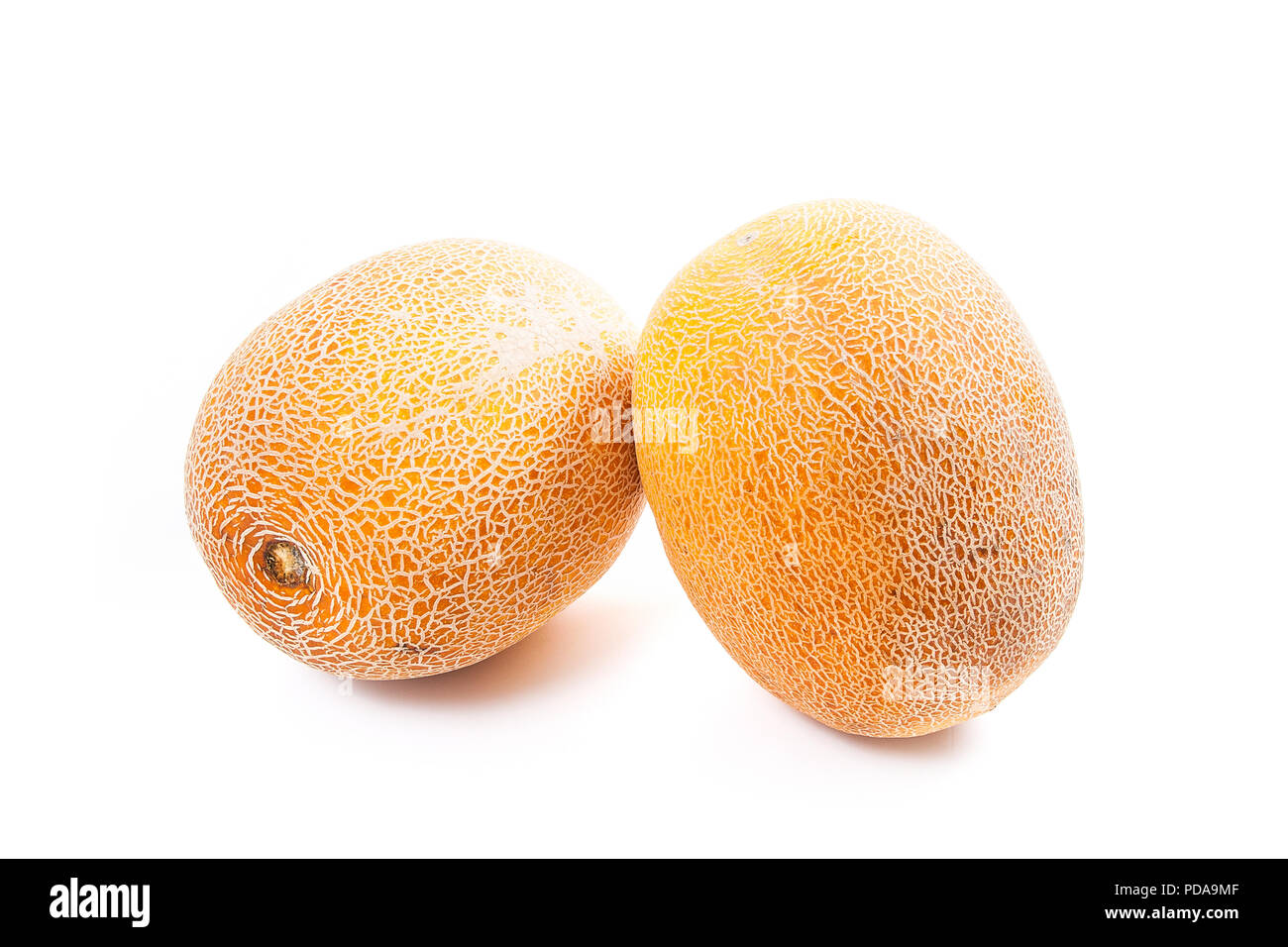 Whole ripe juicy melon tropical fruit at summer time isolated on a ...