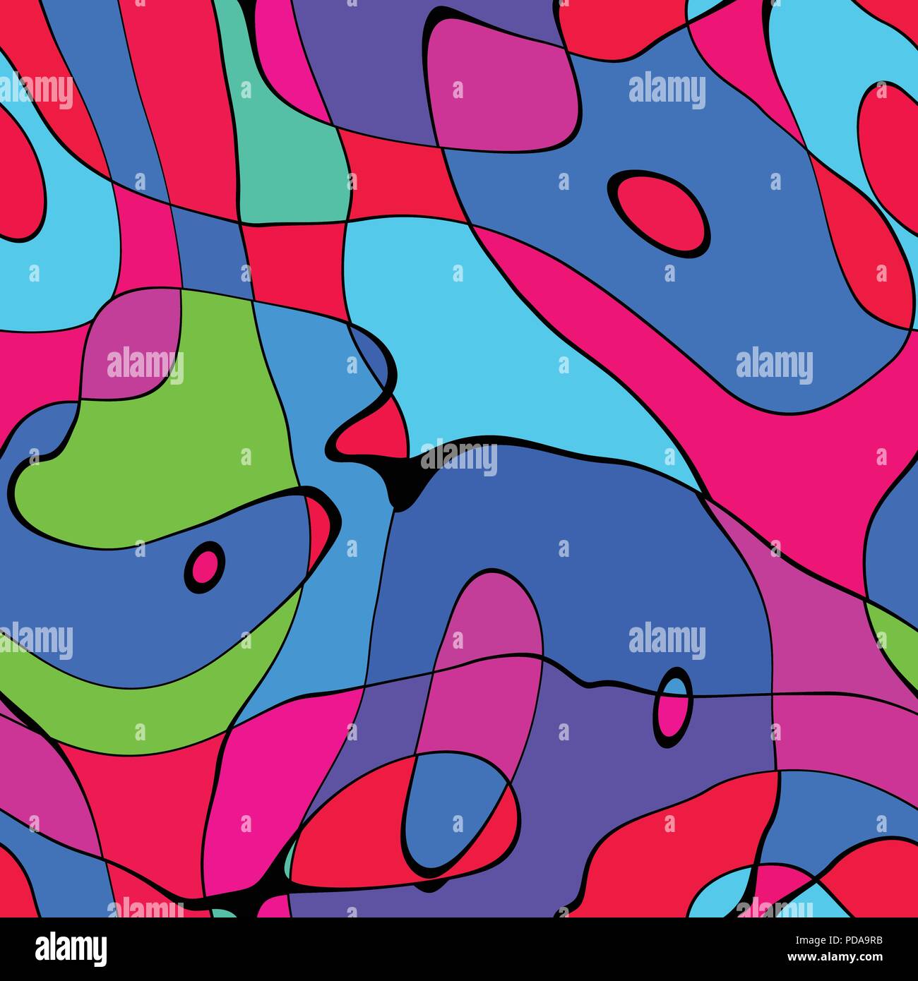 Abstract colorful and seamless background in cartoon style vector ...