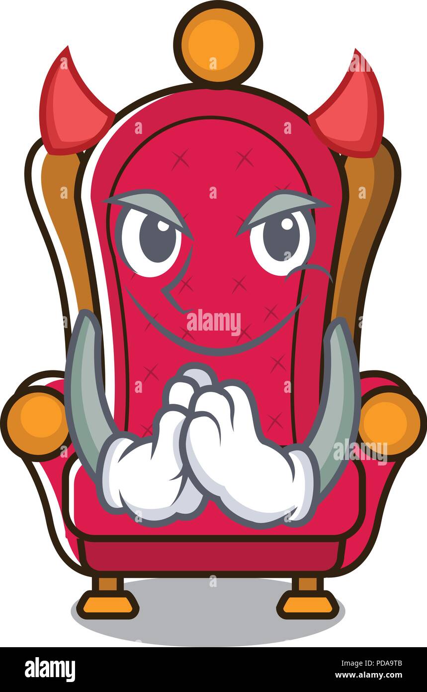 Devil king throne mascot cartoon Stock Vector Image & Art - Alamy