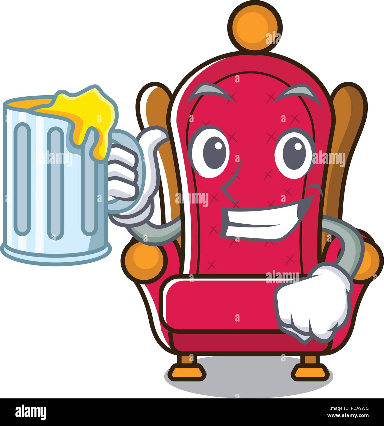 With juice king throne mascot cartoon Stock Vector Image & Art - Alamy
