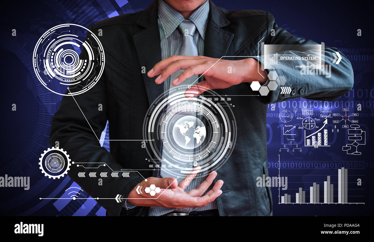 business man writing concept of business process improve Stock Photo ...