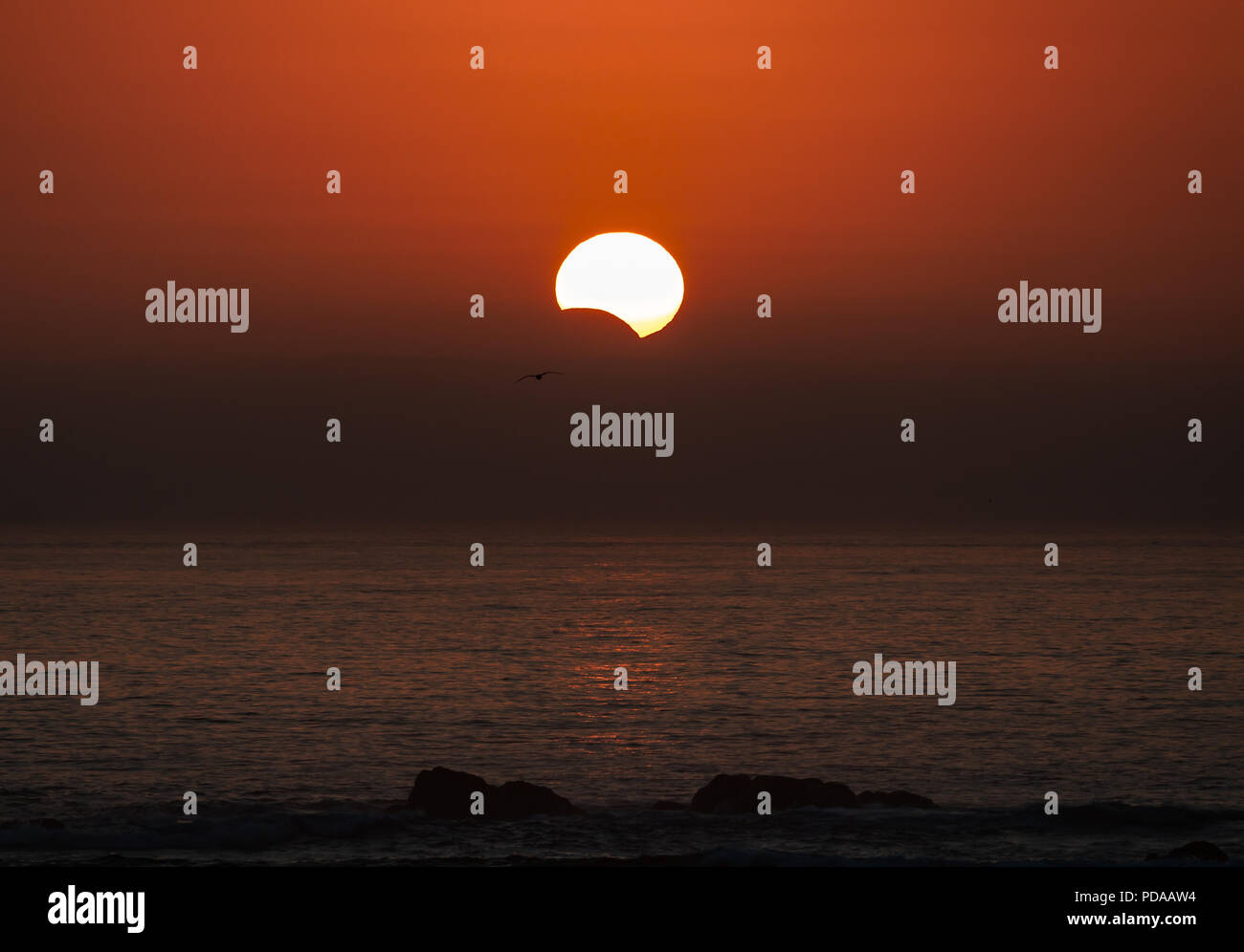 Partial Solar Eclipse Stock Photo - Alamy