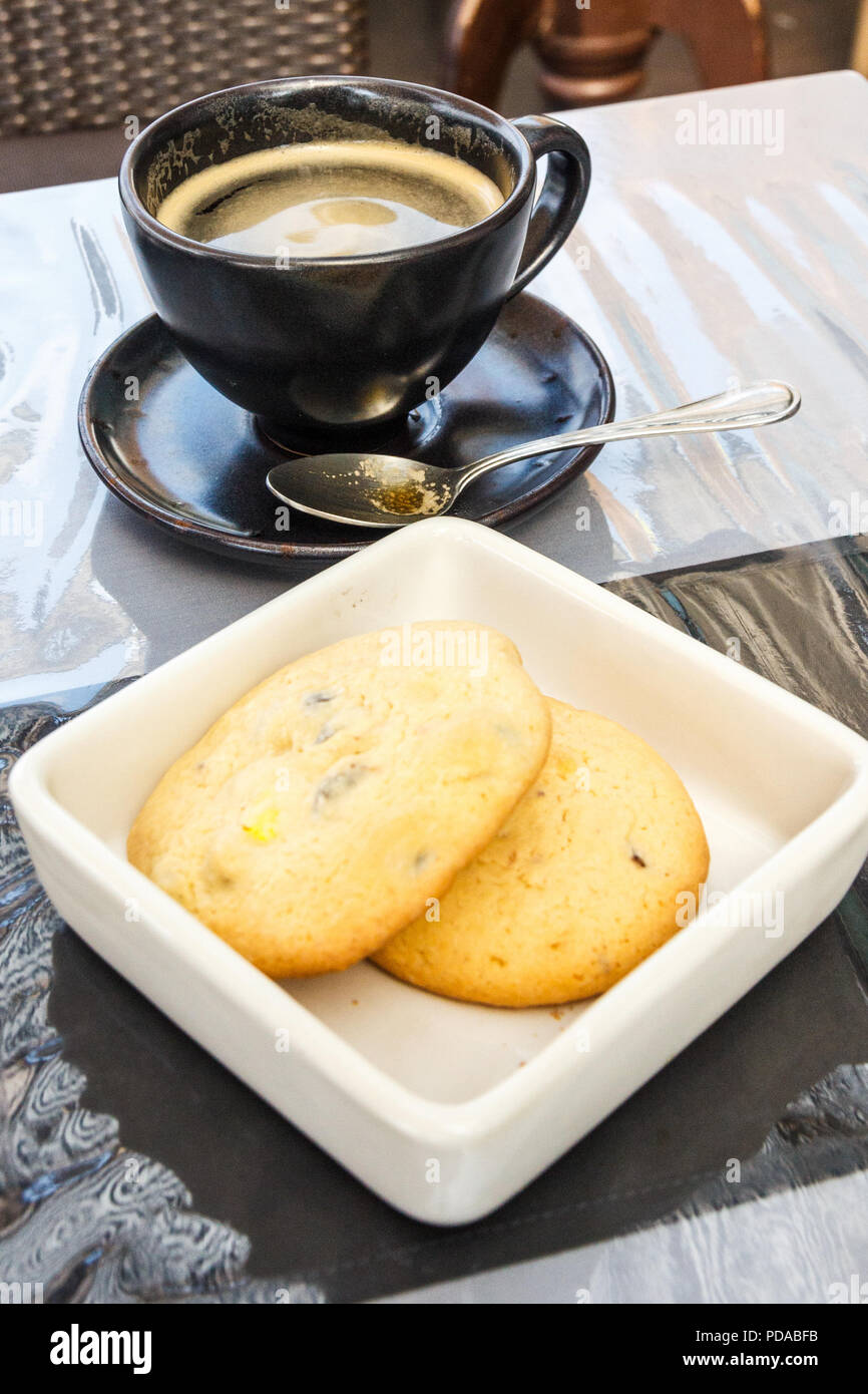 Coffee and biscuits Stock Photo - Alamy