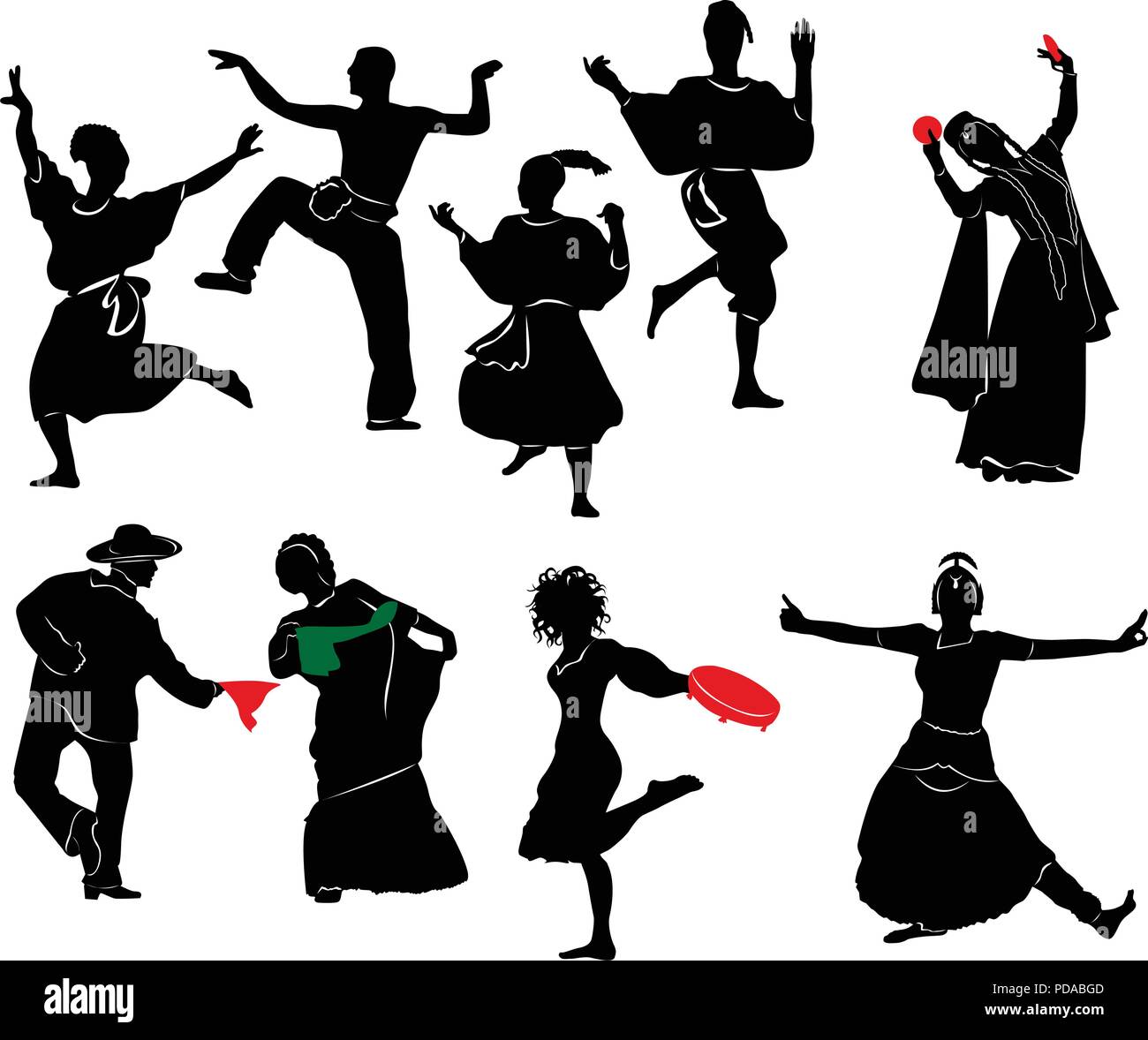 Folk Dance Silhouette