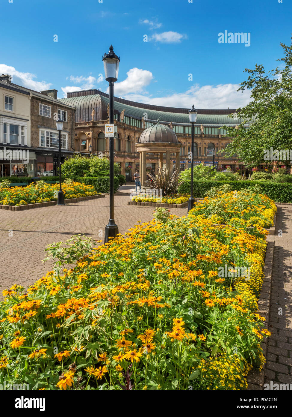 Summer flowers in Victoria Gardens at Station Parade in Harrogate North ...
