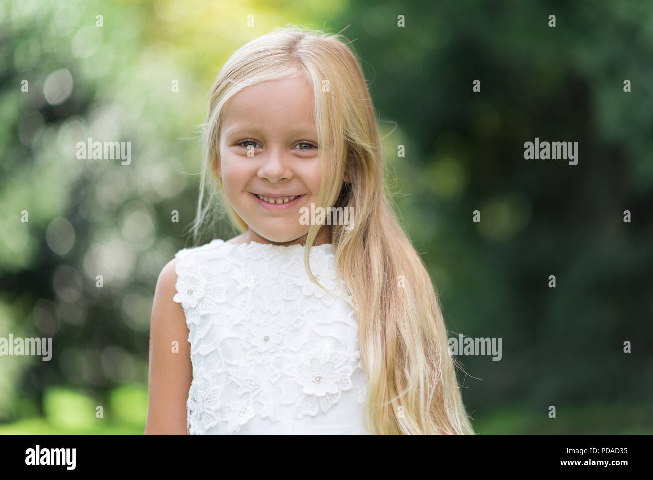 Smiling beautiful child portrait Stock Photo - Alamy