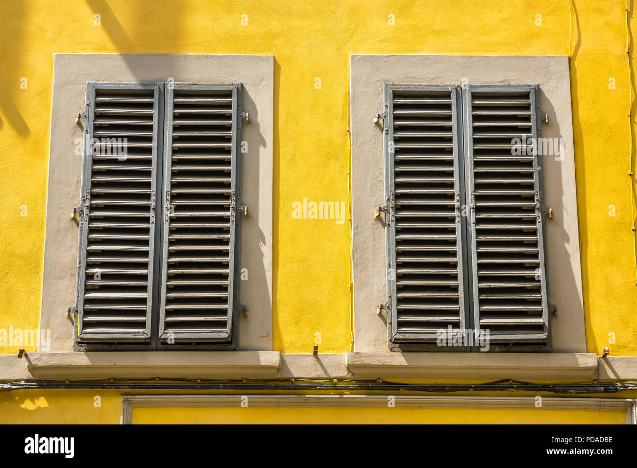 Typical windows of Florence architecture in monumental building ...