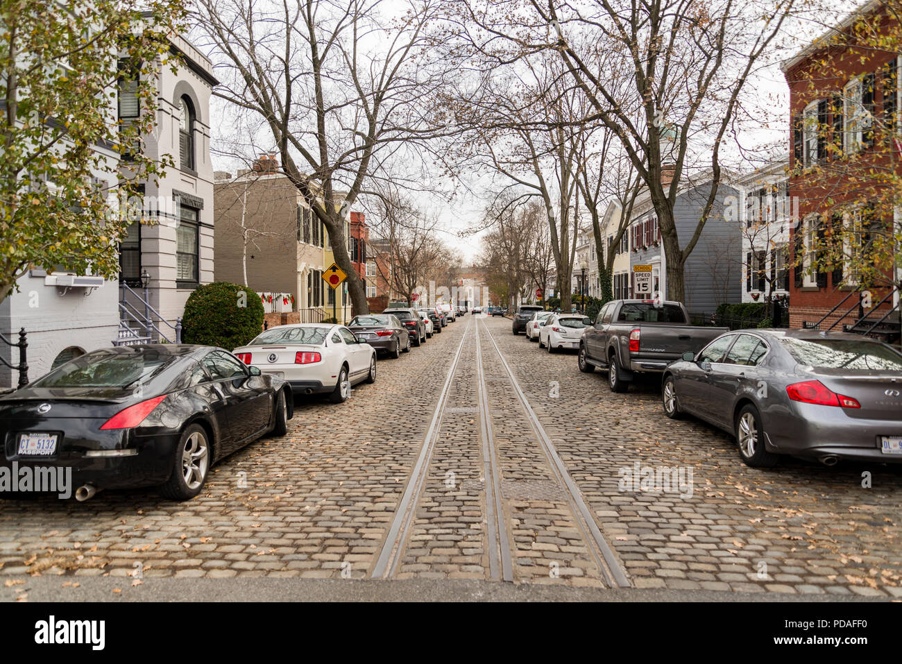 Colorful row houses georgetown washington hi-res stock photography and ...