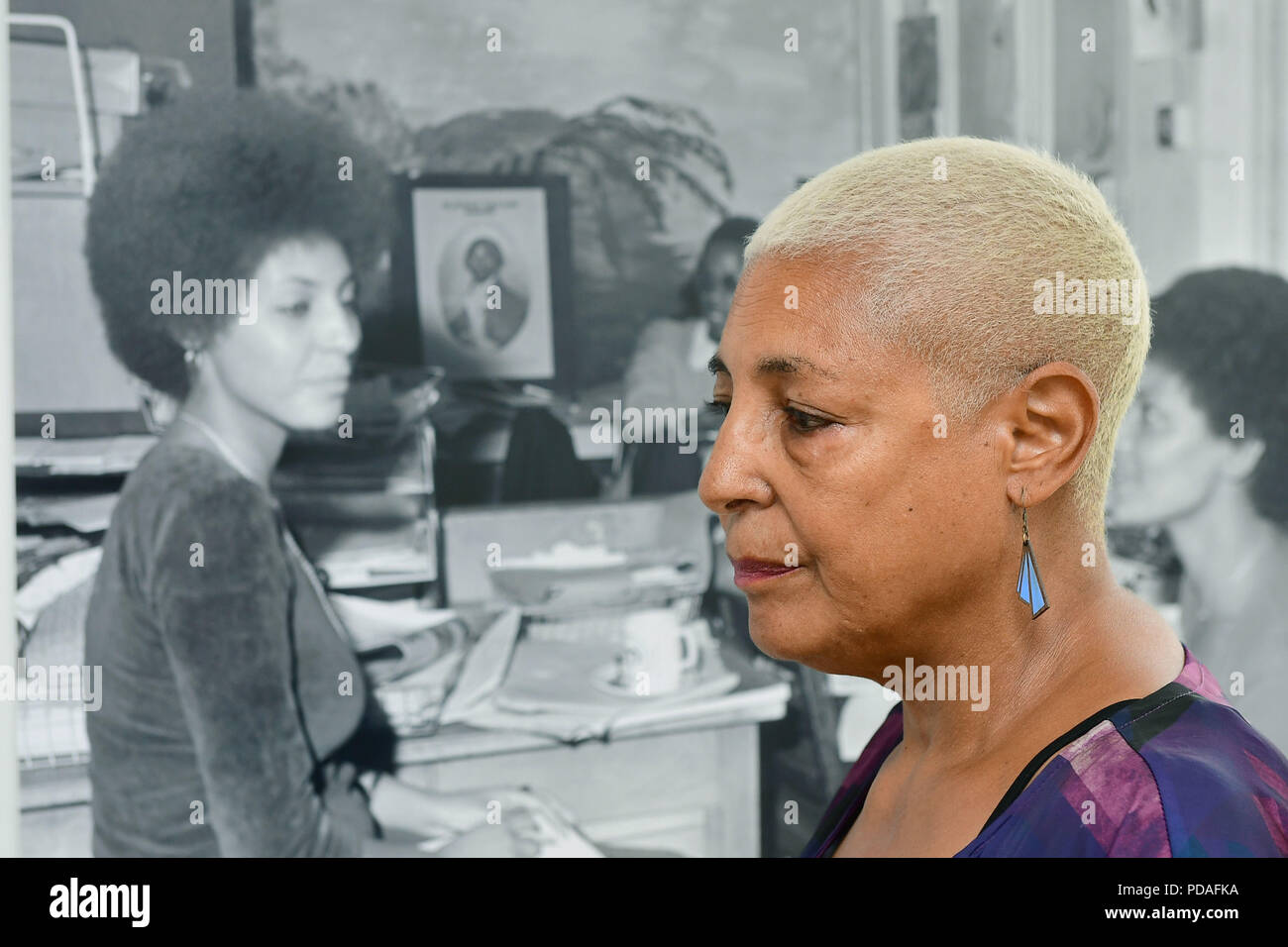 Leila Howe Hussan seen with a photo of her taken by Neil Kenlock at ...