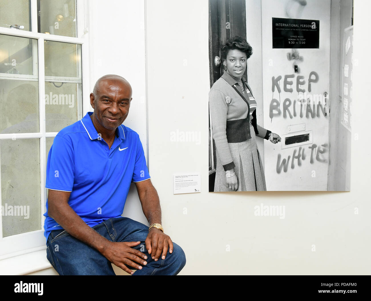 Neil Kenlock next to his photograph of Barbara Grey at Expectations ...