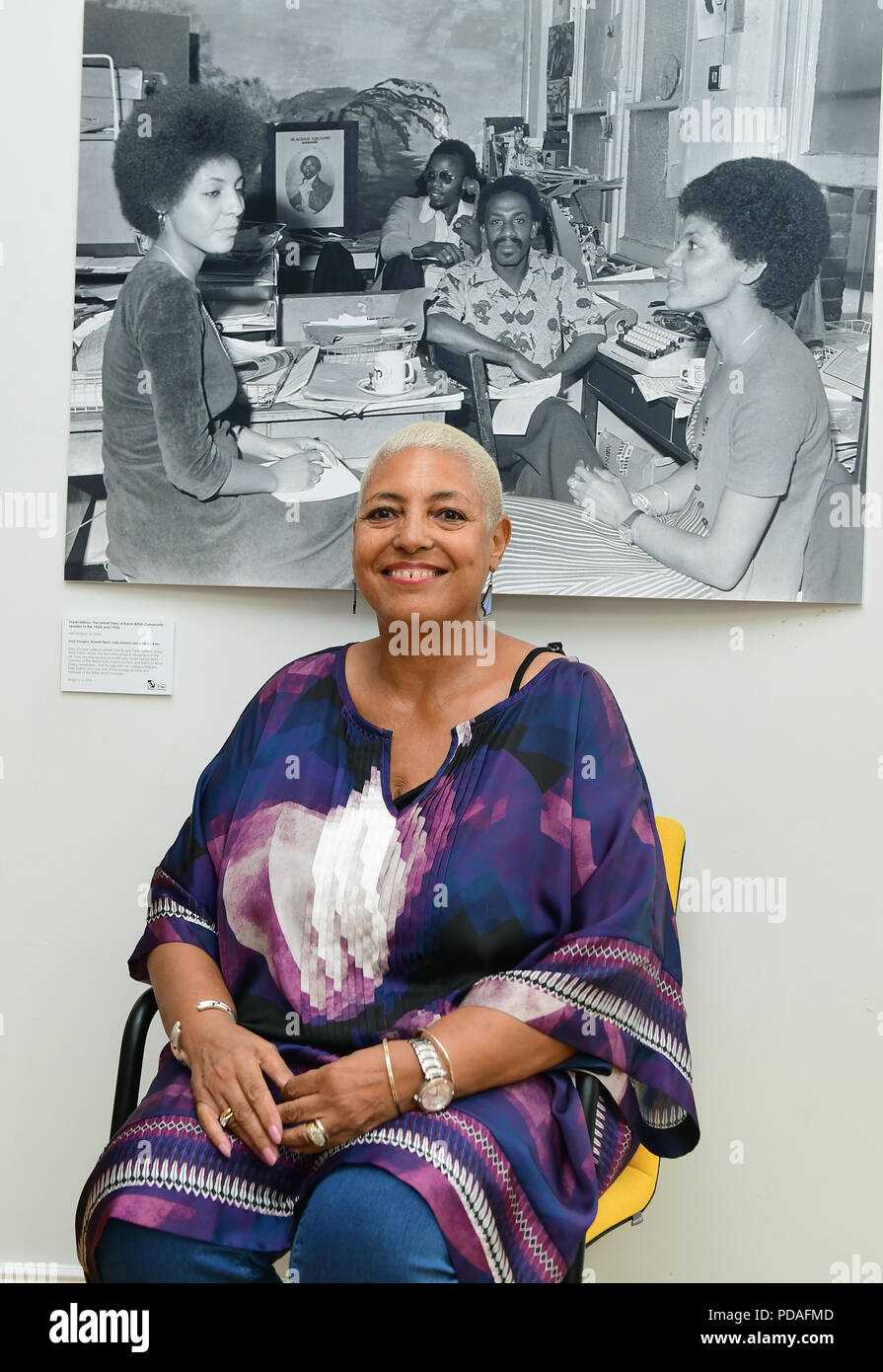 Leila Howe Hussan seen with a photo of her taken by Neil Kenlock at ...