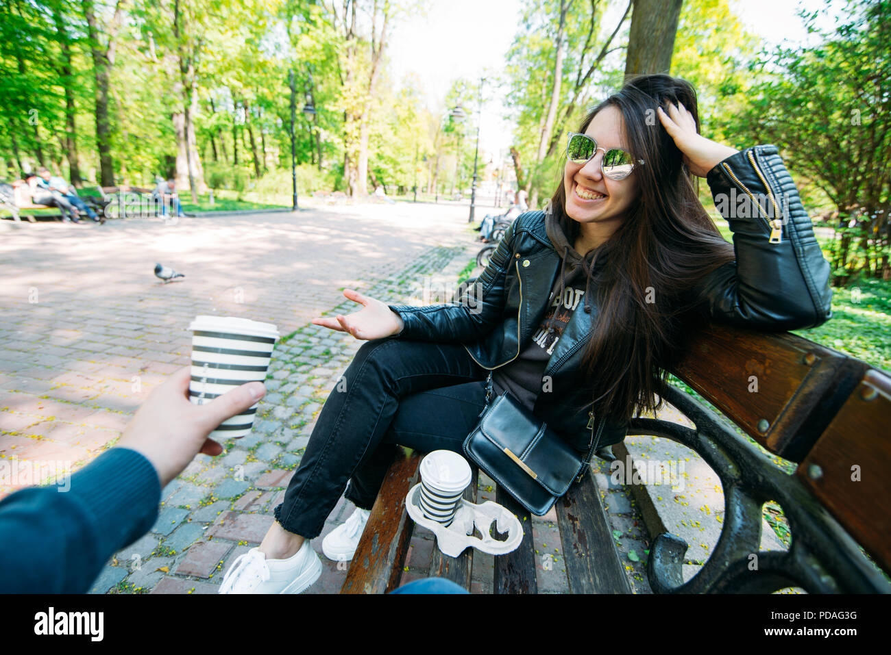 Couple first date drinks hi-res stock photography and images - Alamy
