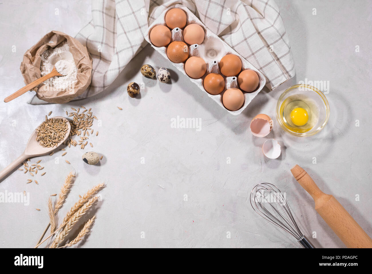 Natural ingredients for baking Stock Photo - Alamy