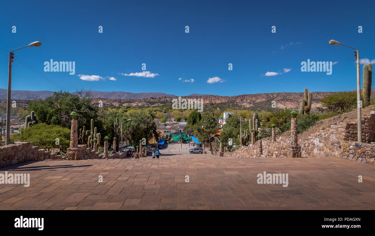 Aerial view of Humahuaca Village - Humahuaca, Jujuy, Argentina Stock ...