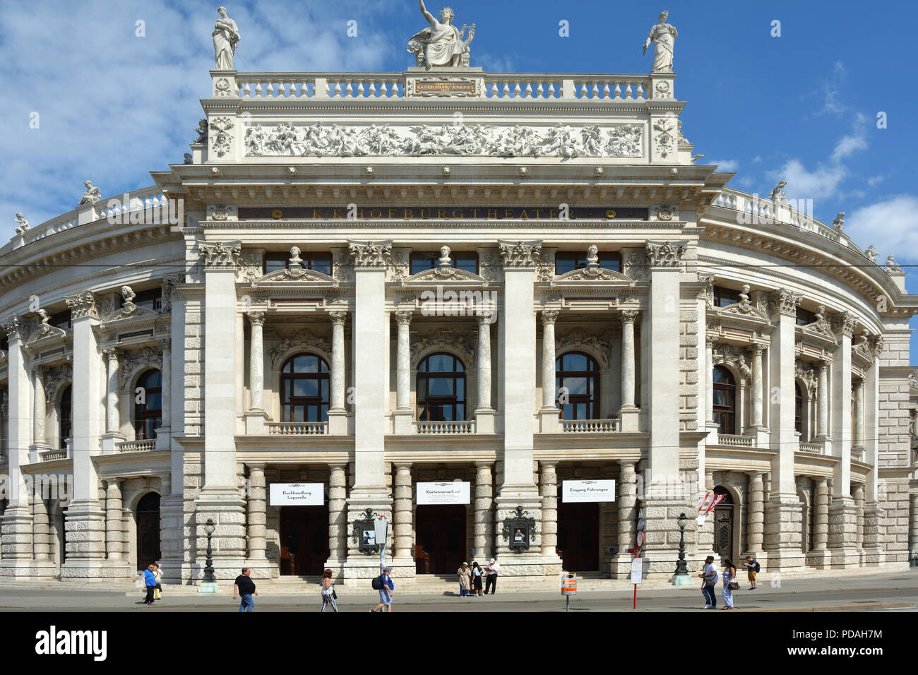 The Burgtheater at the Ringstrasse in Vienna with main entrance is the ...