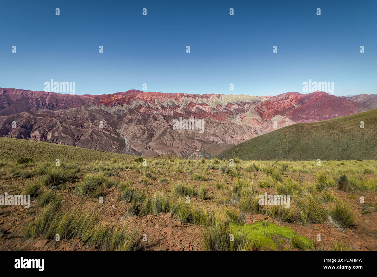 Serrania de Hornocal, the fourteen colors hill at Quebrada de Humahuaca ...