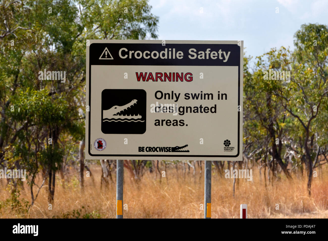 Sign crocodile hi-res stock photography and images - Alamy