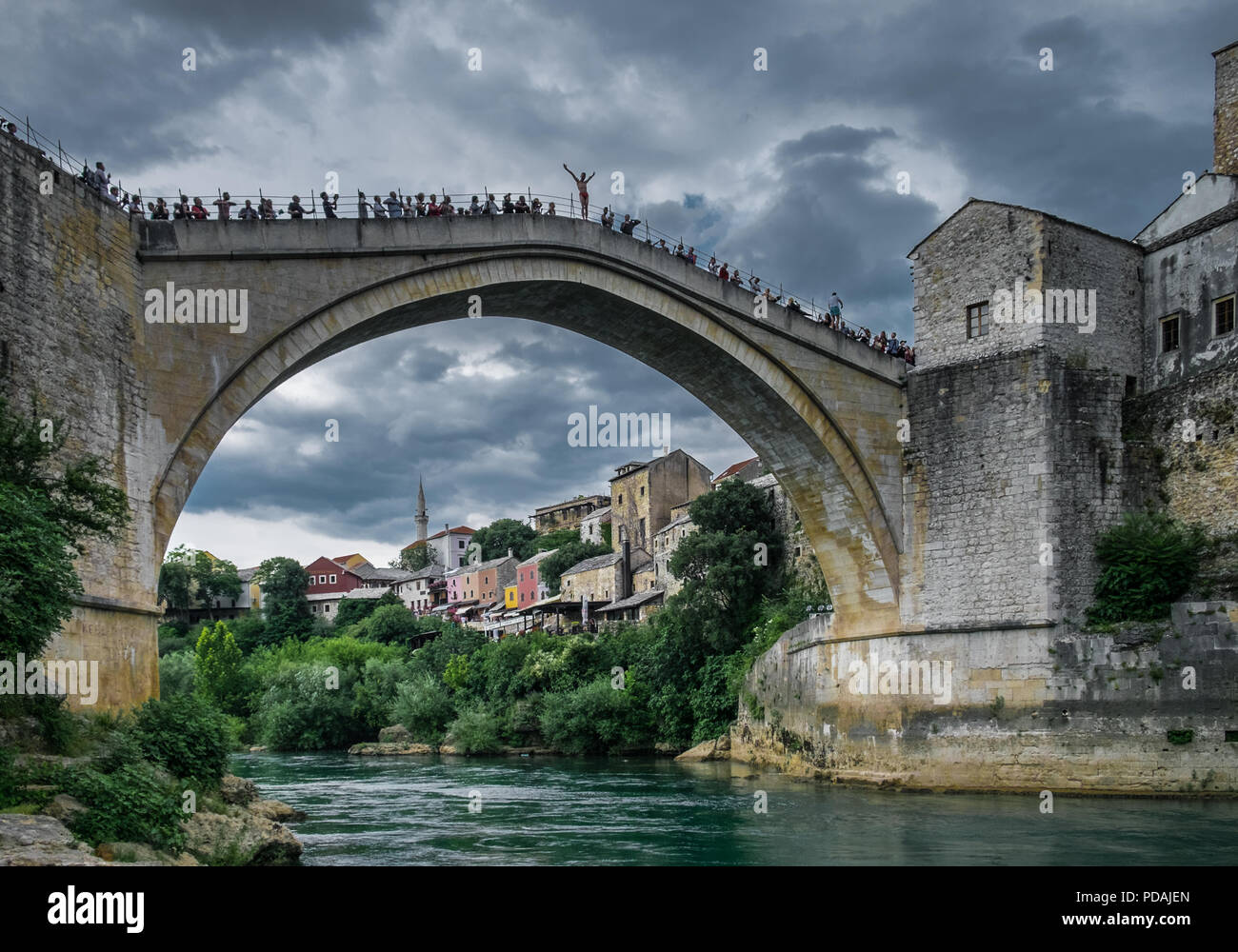 Mostar bridge jumping hi-res stock photography and images - Alamy