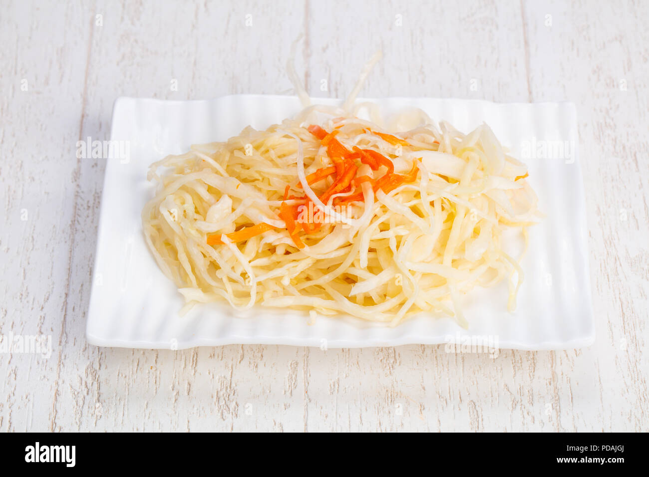 Delicious pickled cabbage salad mixed with carrot Stock Photo - Alamy