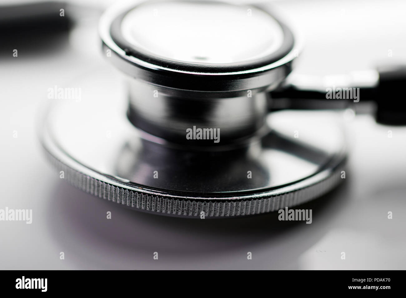 Stethoscope close up and isolated on white background. Medical ...