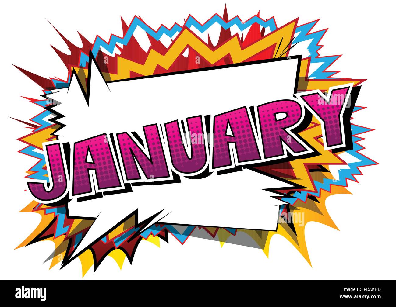 January word Stock Vector Images - Alamy
