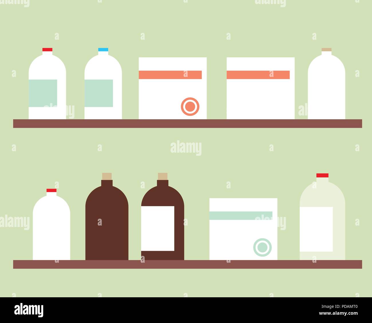 Apothecary shelf Stock Vector Images - Alamy