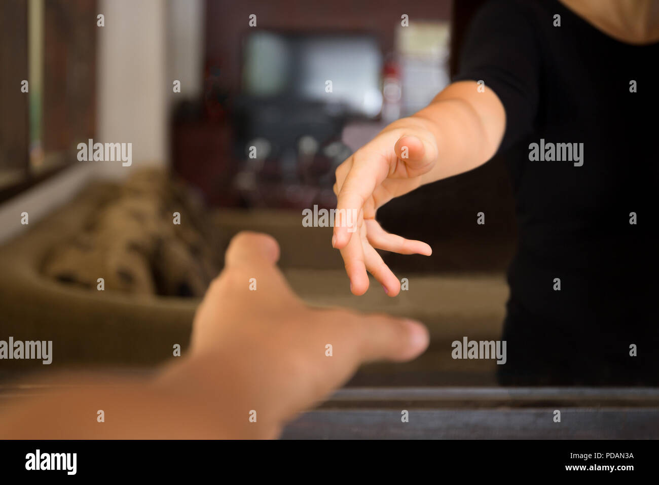 Hands reaching out abstract hi-res stock photography and images - Alamy