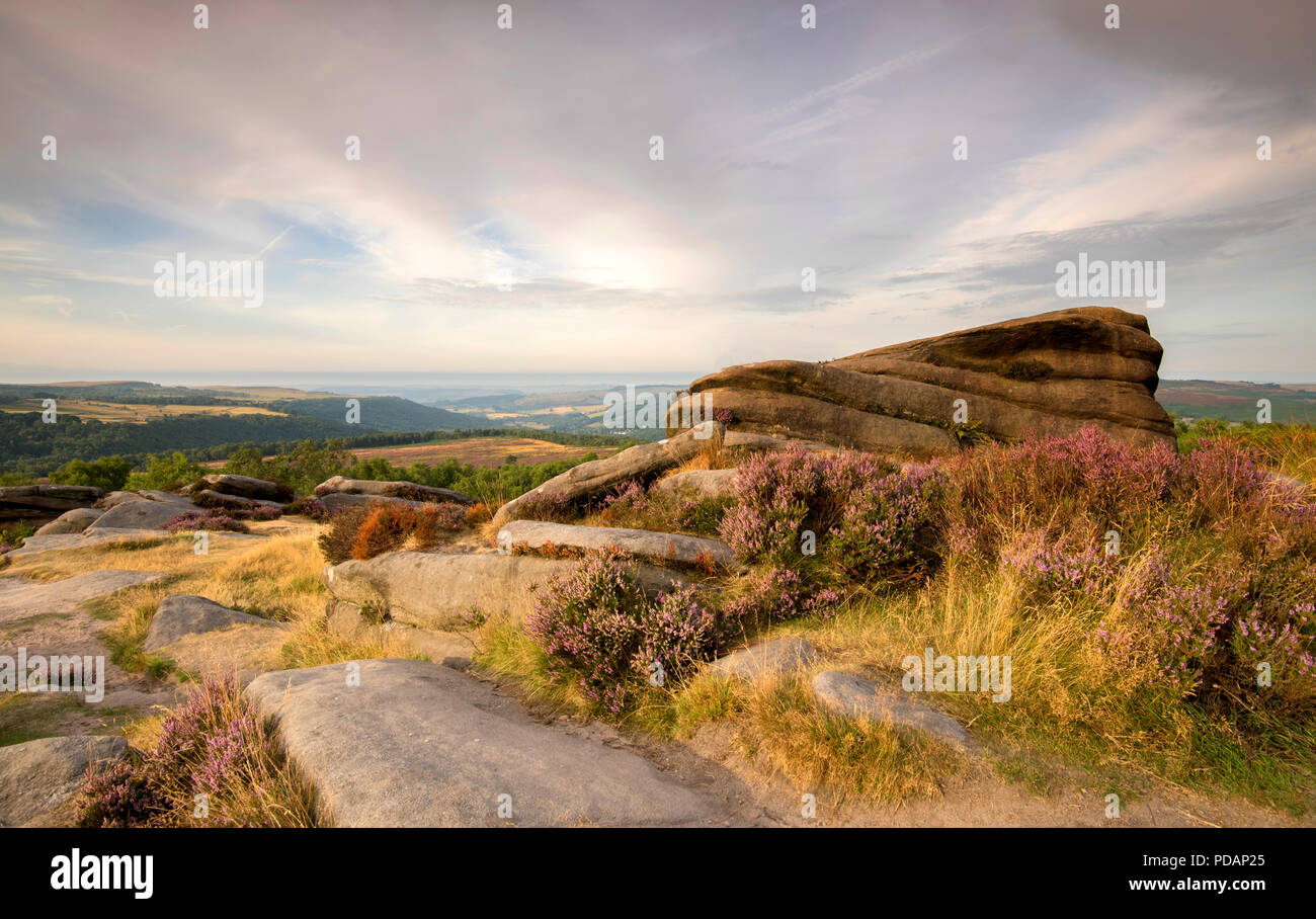 Early summer morning at Surprise View overlooking the Hope Valley, Peak ...