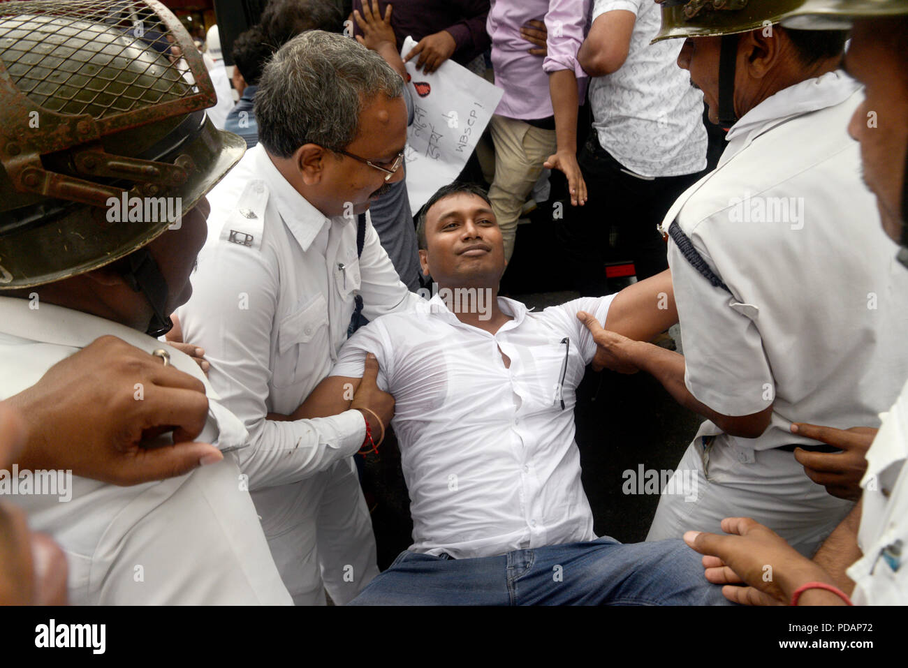 Police detain Chatra Parishad activist during the protest rally against ...