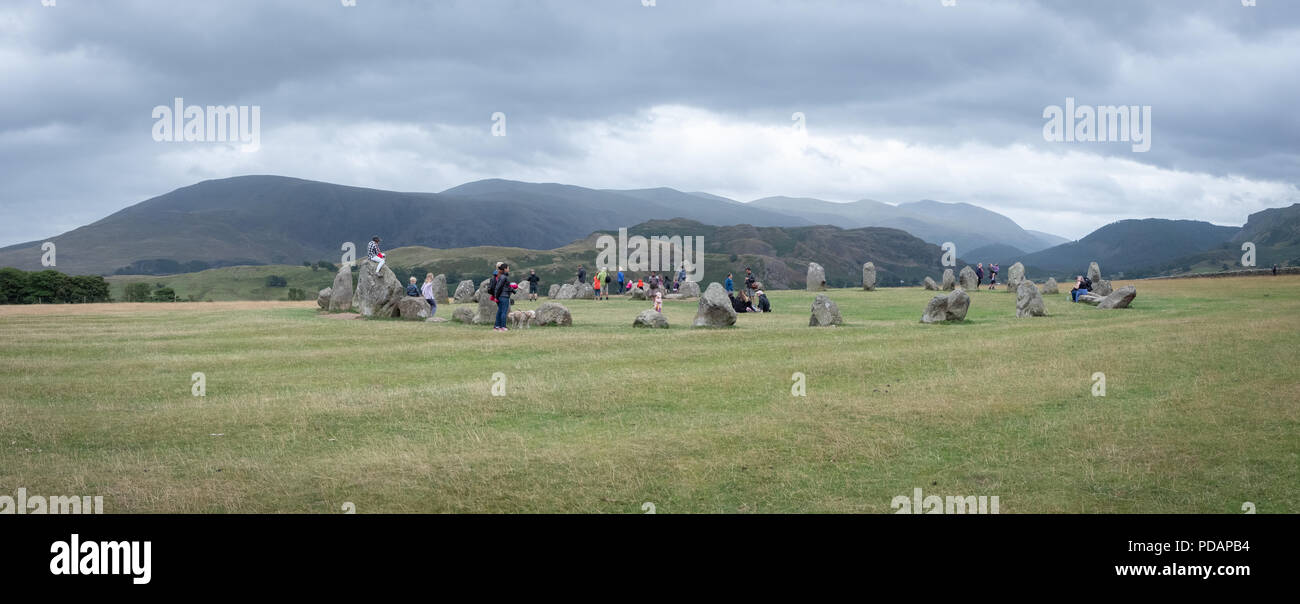 Castlerigg stone circle nestles into the landscape of the Lake District ...