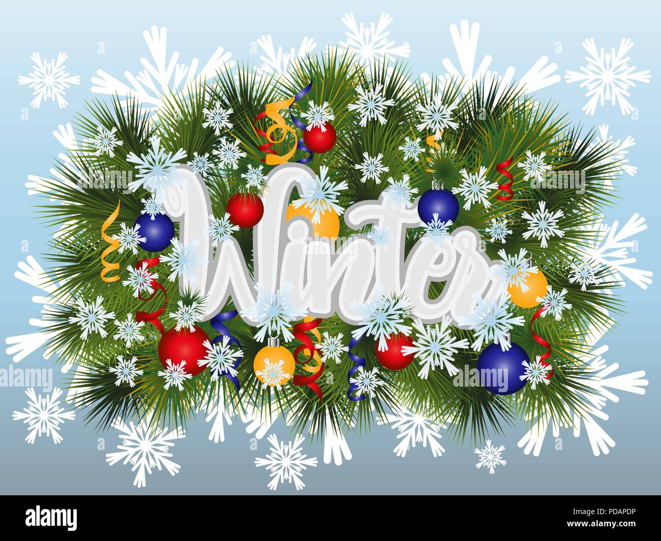 Season winter time card, vector illustration Stock Vector Image & Art ...