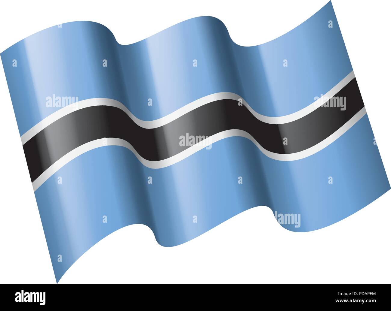 Botswana flag, vector illustration on a white background Stock Vector ...