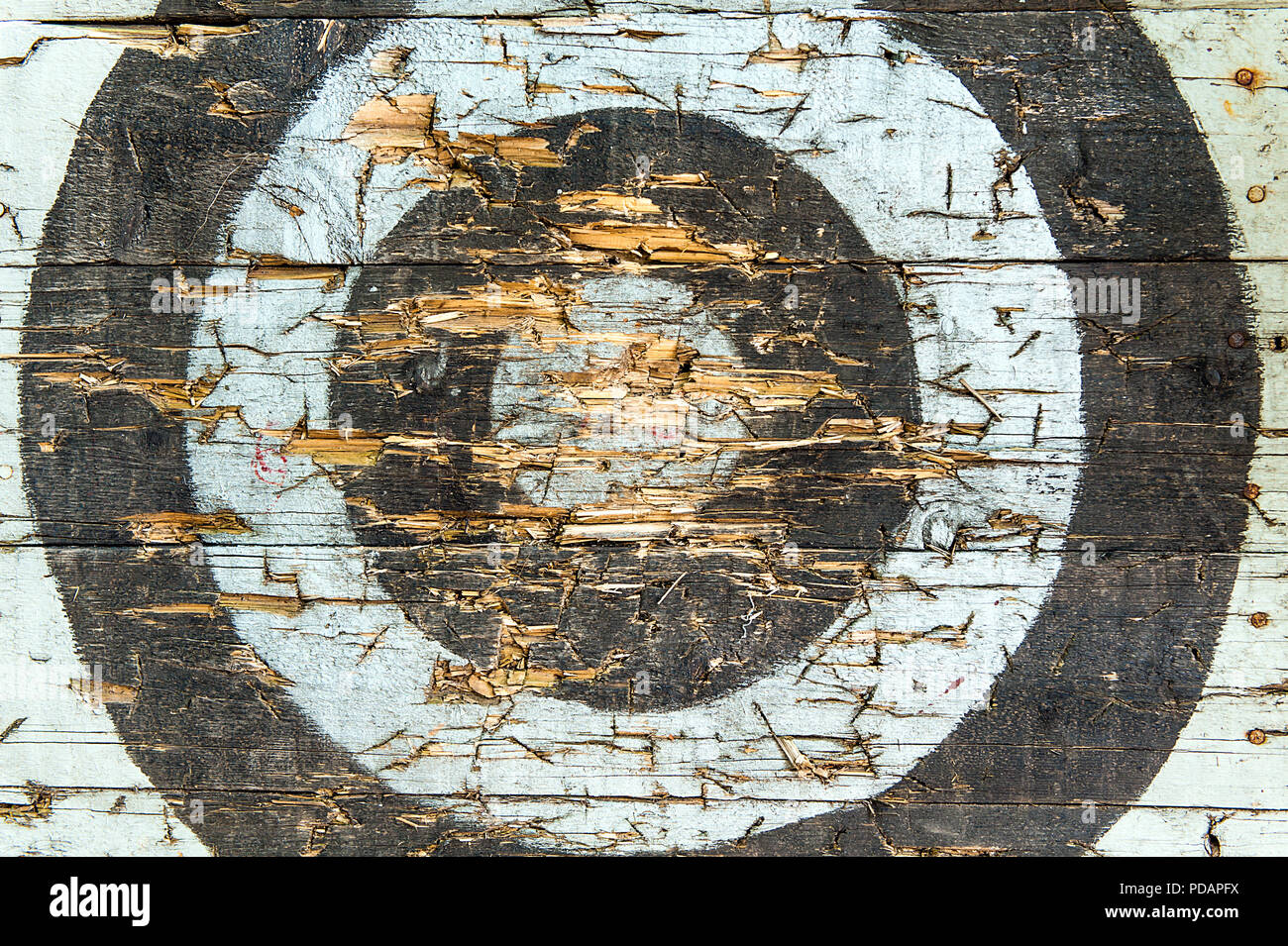 Old weathered wooden archery target board Stock Photo - Alamy