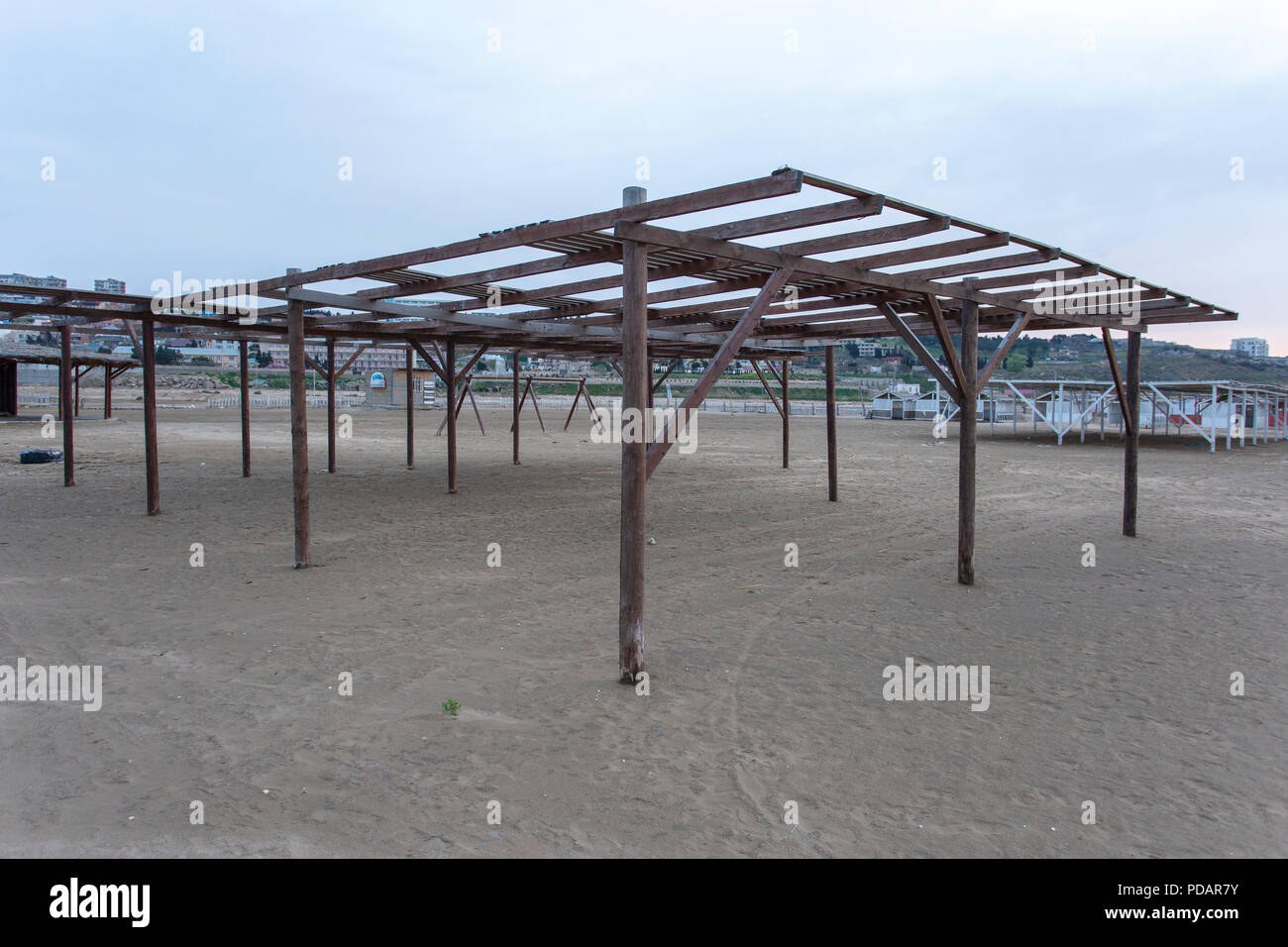 Empty sand beach at sunset miami beach hi-res stock photography and ...