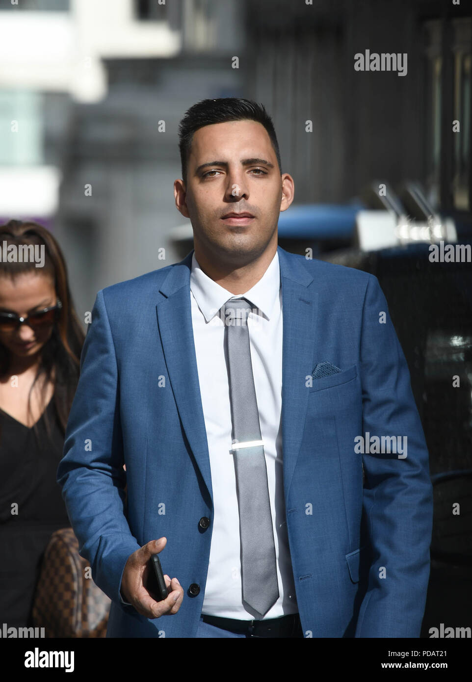 Ryan Ali arrives at Bristol Crown Court accused of affray Stock Photo ...