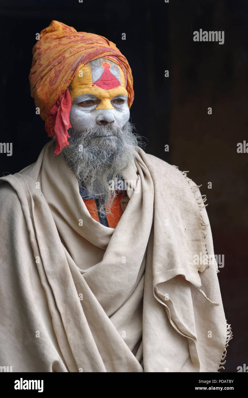 Hinduist Sadhu, Holy Man, Pashupatinath Temple, Kathmandu, Nepal Stock ...