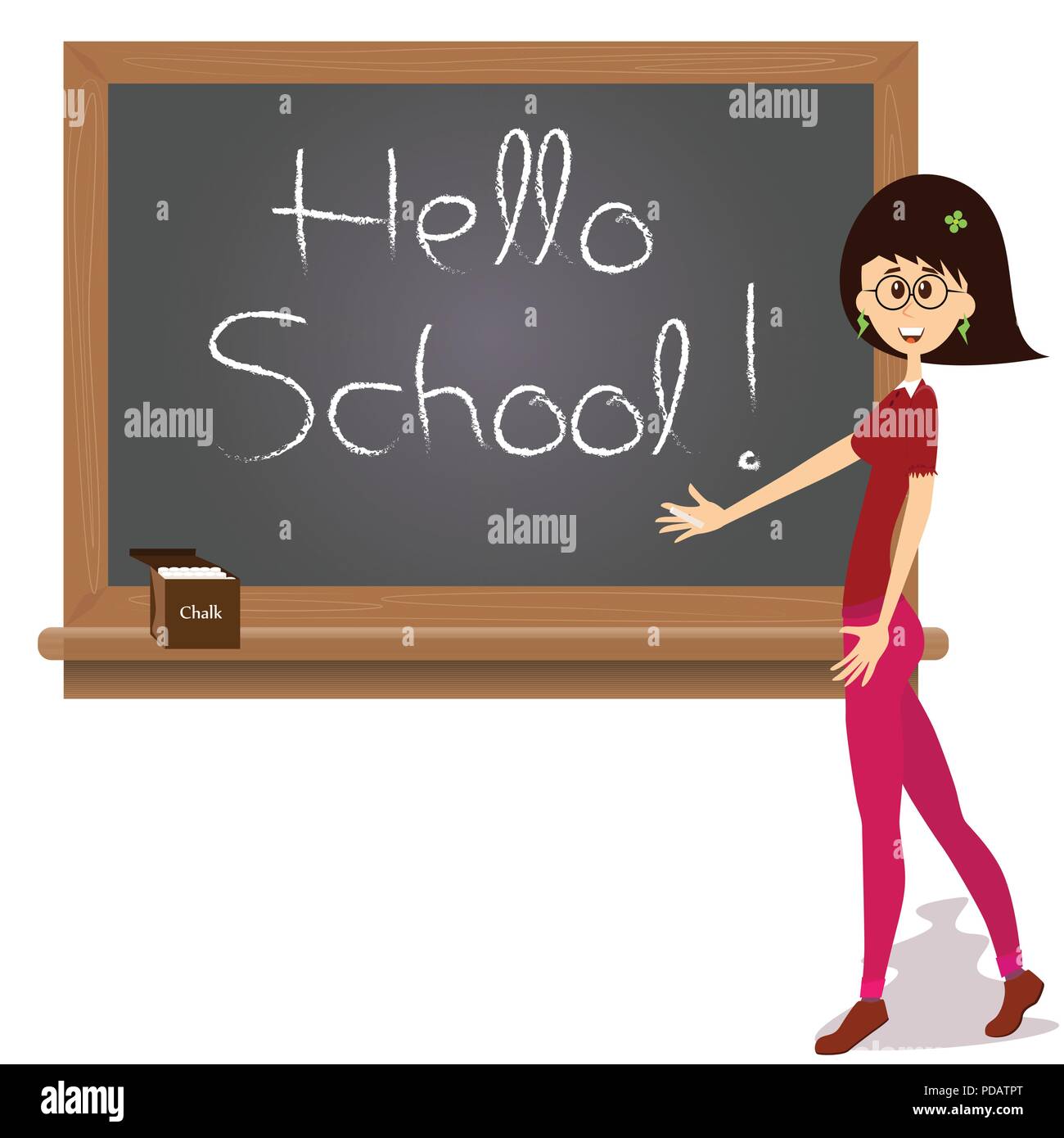 Cartoon beautiful woman showing smart Cut Out Stock Images & Pictures ...