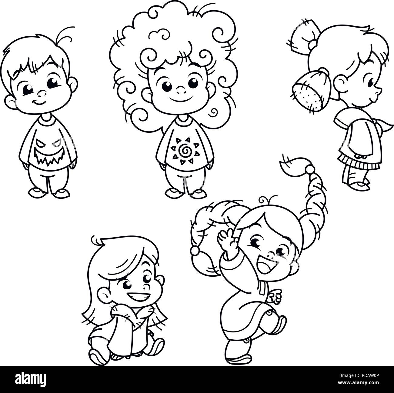 Cutest kids collection. Illustration isolated on white background ...