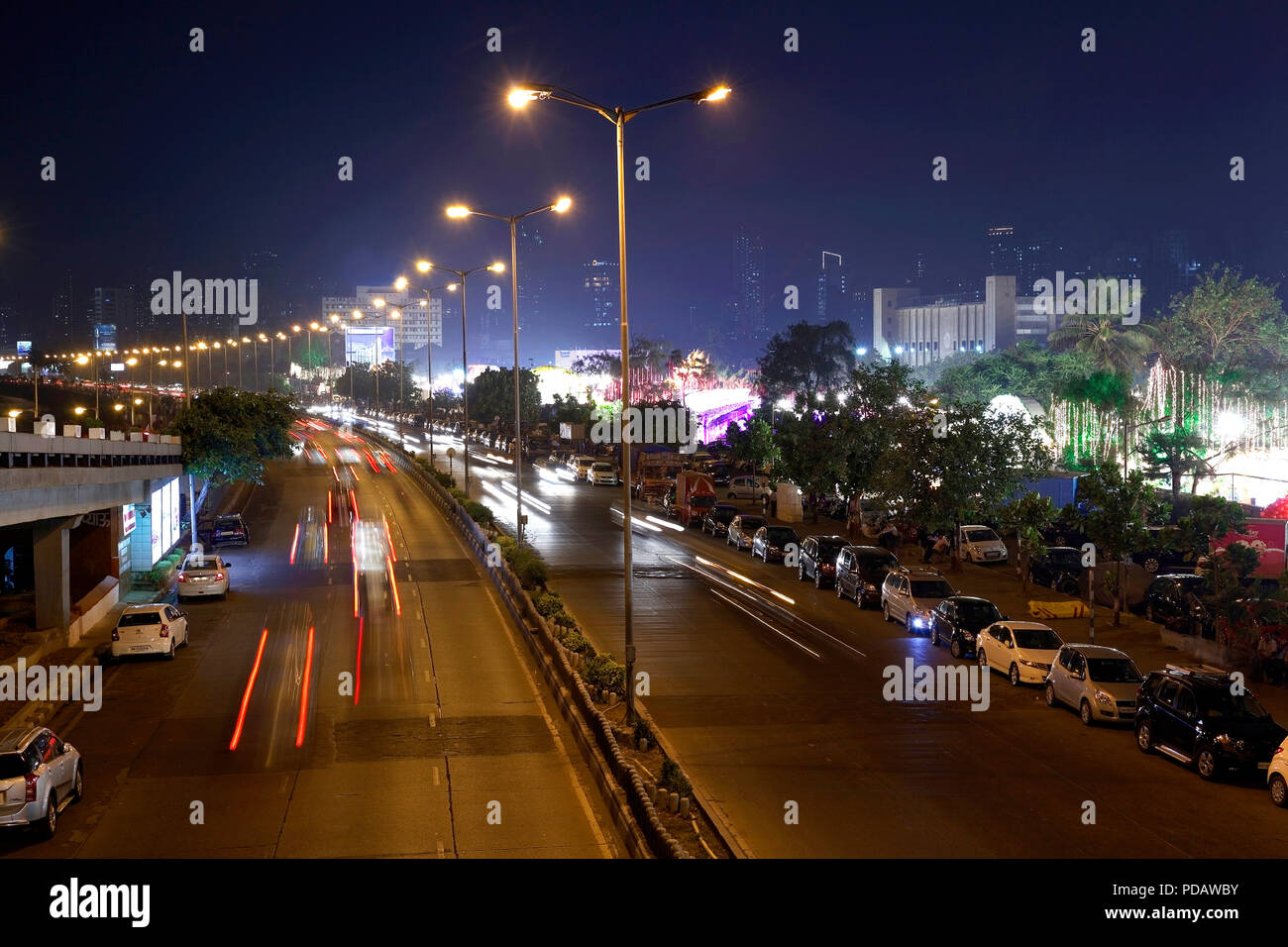 Marine Drive Mumbai Night Stock Photos & Marine Drive Mumbai Night ...