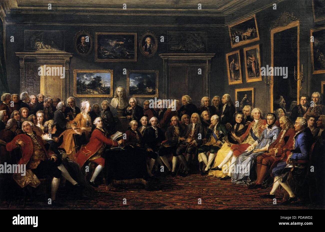 Anicet-Charles-Gabriel Lemonnier - In the Salon of Madame Geoffrin in ...