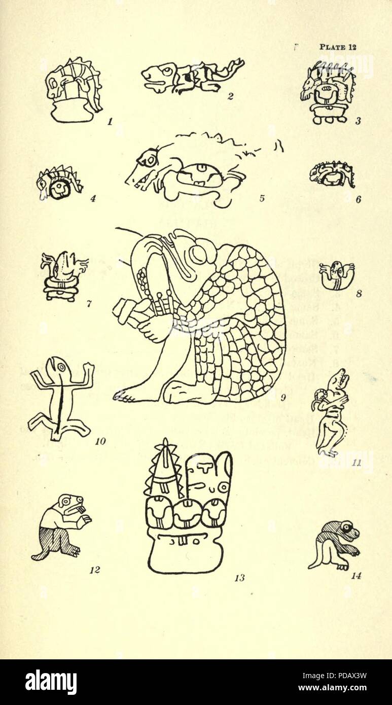 Animal figures in the Maya codices (Plate 12 Stock Photo - Alamy