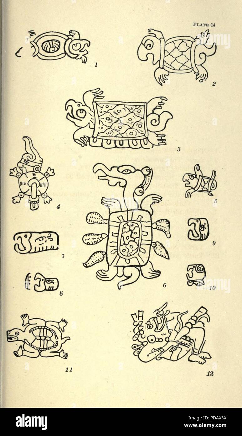 Animal figures in the Maya codices (Plate 14 Stock Photo - Alamy