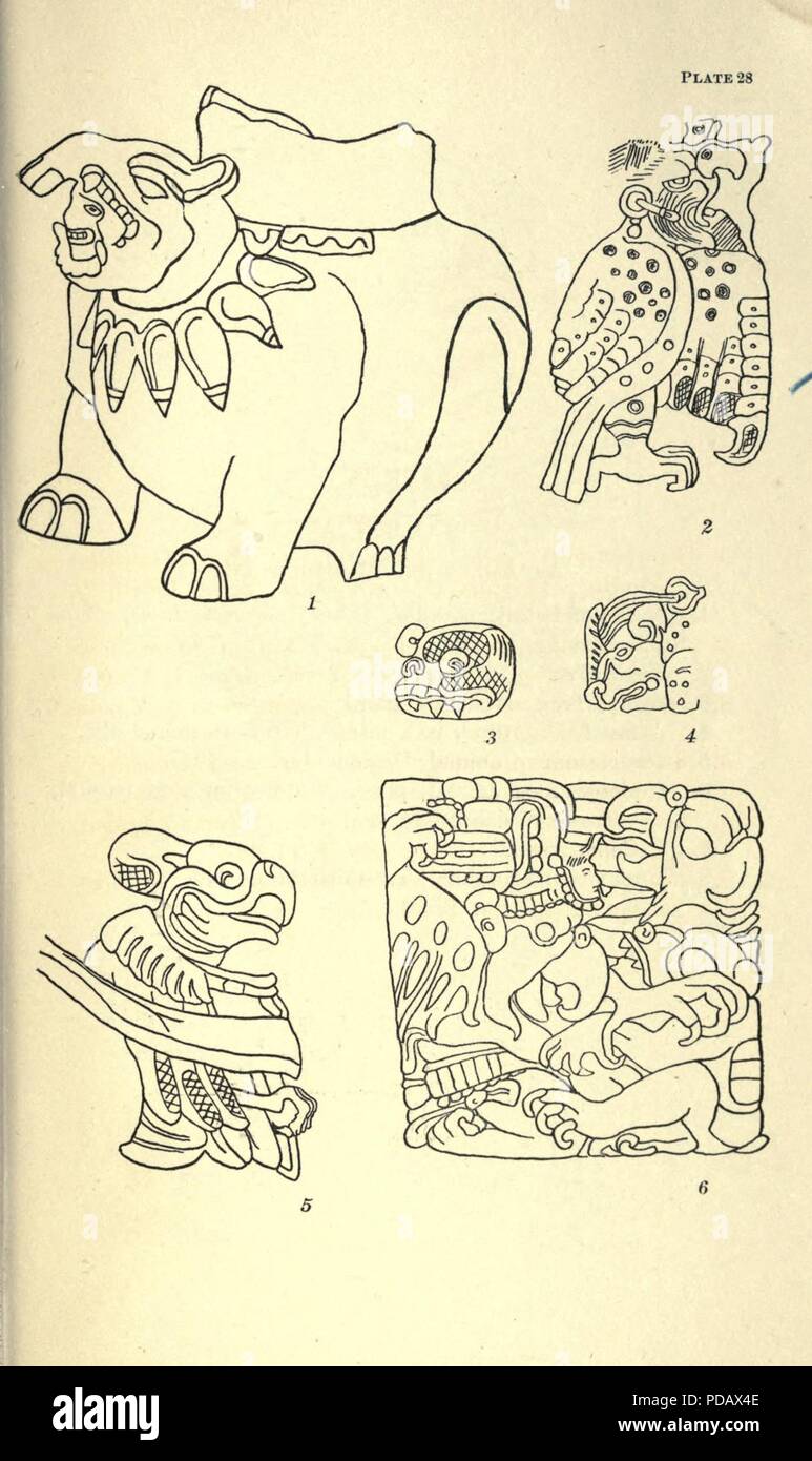 Animal figures in the Maya codices (Plate 28 Stock Photo - Alamy