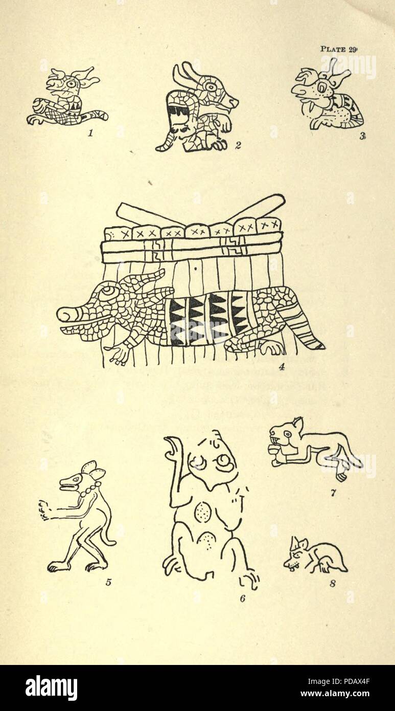 Animal figures in the Maya codices (Plate 29 Stock Photo - Alamy