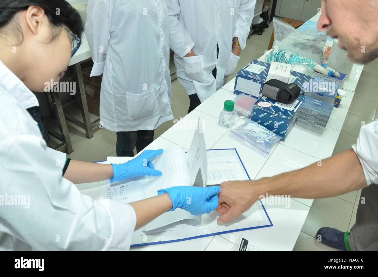 Animal virus detection lab training in Hanoi Stock Photo - Alamy