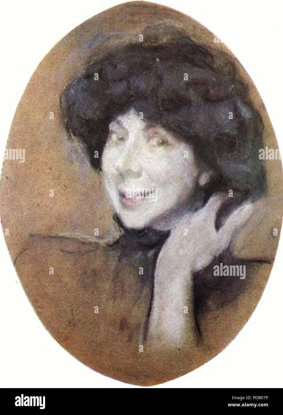 Anna Benois by V.Serov (1908 Stock Photo - Alamy