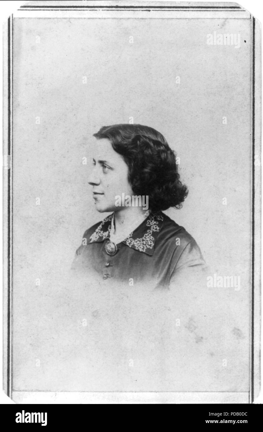 Anna Elizabeth Dickinson, social reformer, head-and-shoulders portrait ...