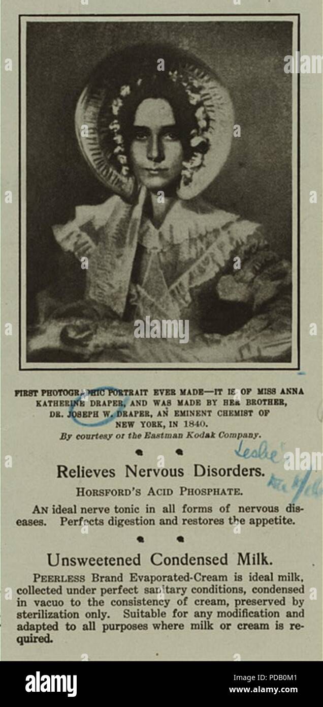 Anna Katherine Draper 1840 Stock Photo - Alamy